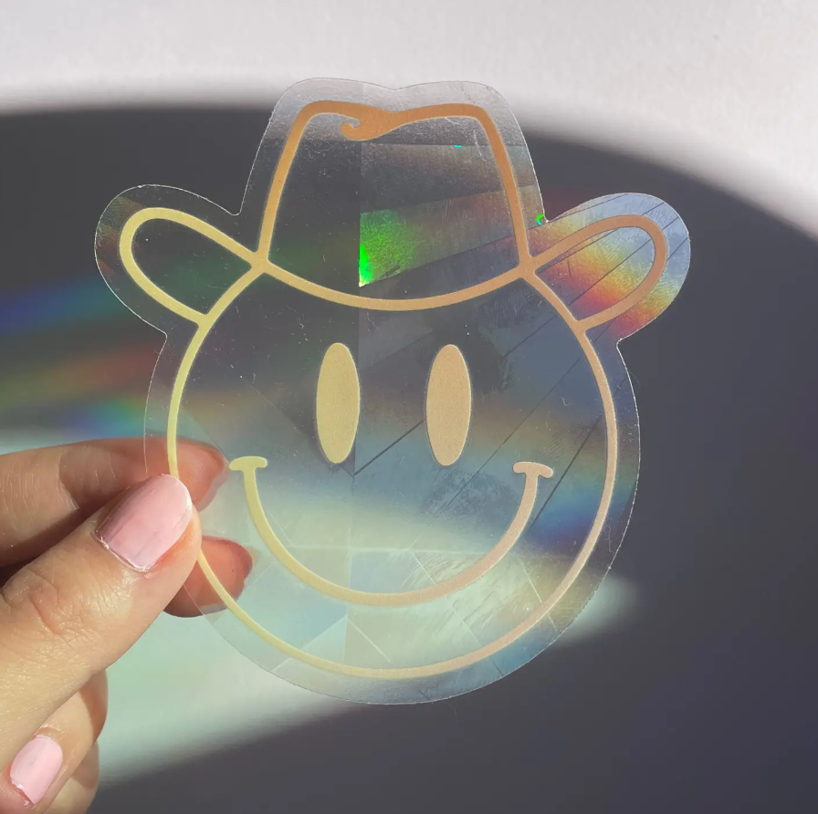 Cowboy Smiley Face Suncatcher – Sierra Winter